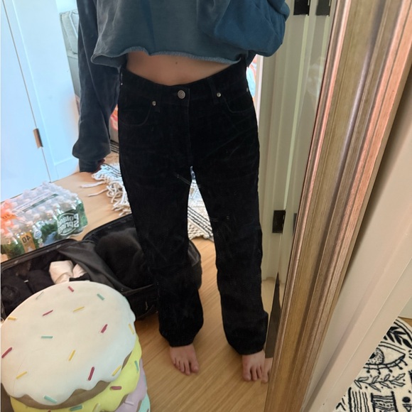 Zara | Pants & Jumpsuits | Nwt Zara Relax Fit Mid Rise Black Pants ...
